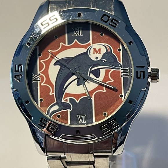 NFL | Accessories | Miami Dolphins Nfl Stainlesssteel Mens Watch New ...
